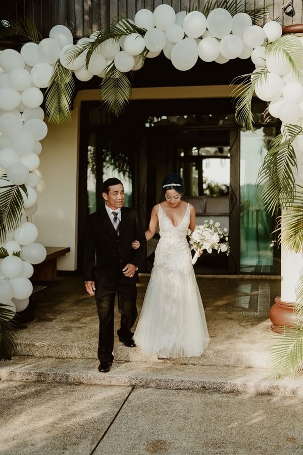 Sunset Wedding in Phuket at Bann Chang Thai Villa